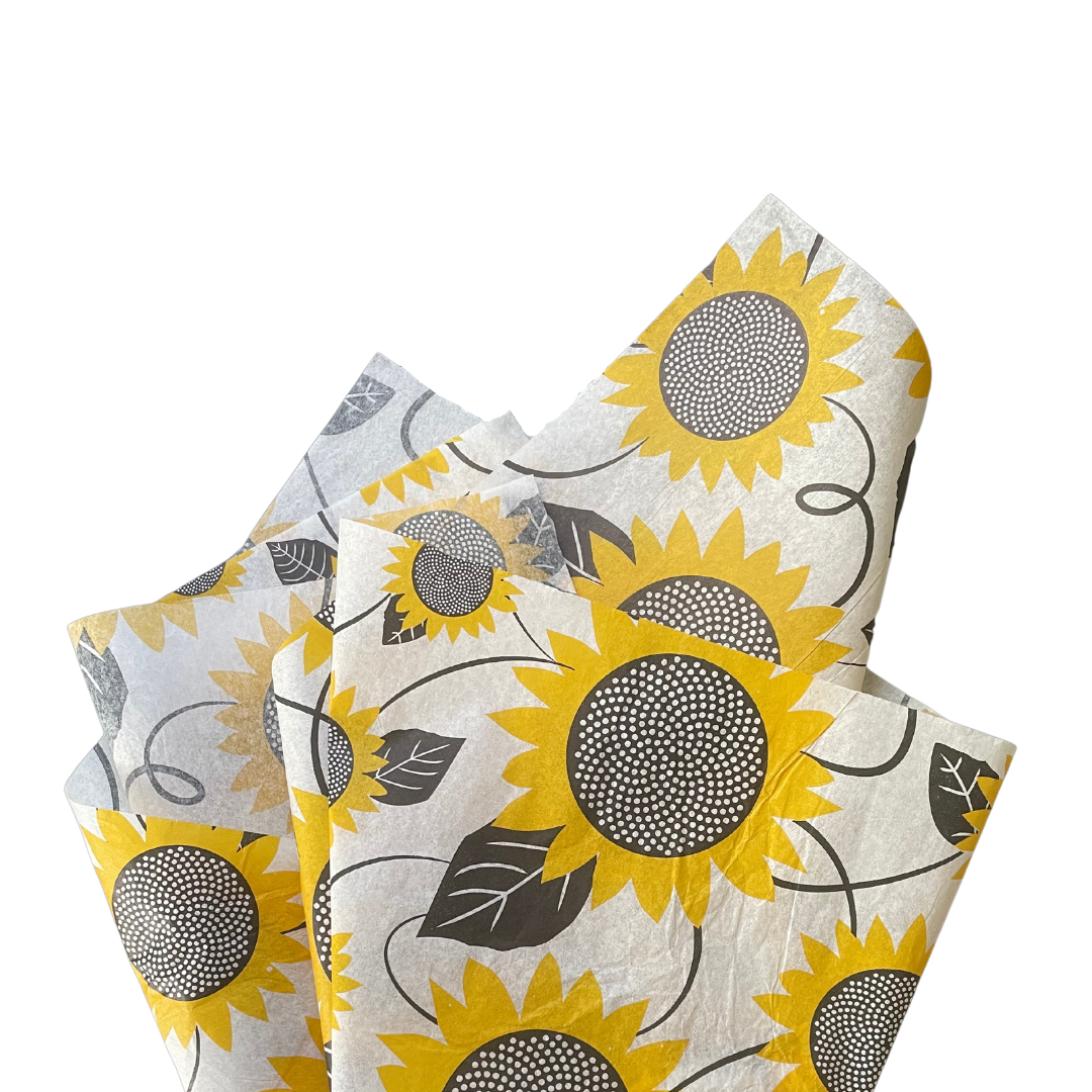 Tissue Paper Sunflower Pattern - Posh Branding